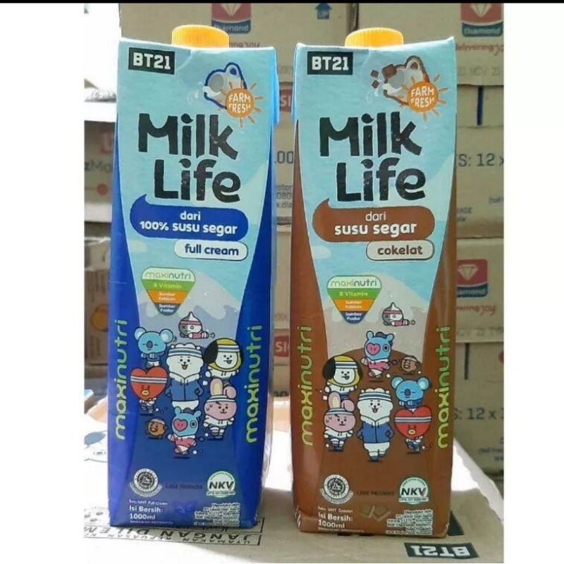 Jual MILK LIFE SUSU UHT BT21 1Liter / 1000 ml | Shopee Indonesia