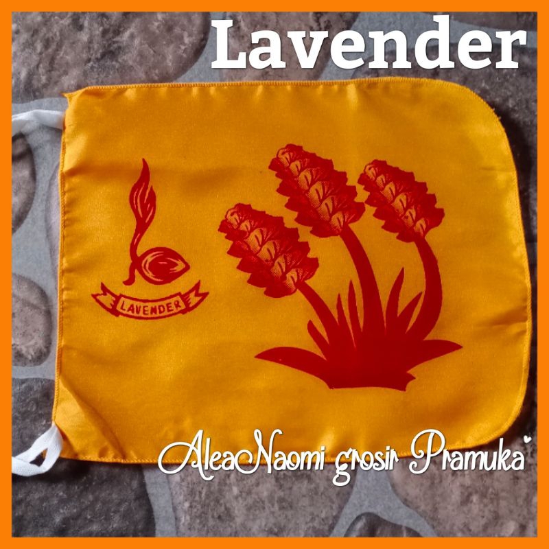 Jual Bendera regu pramuka putri bunga lavender bendera regu bunga ...