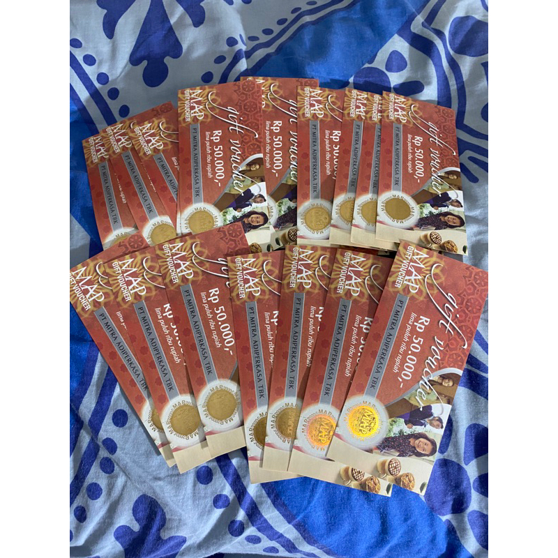 Jual Gift Voucher MAP 50k (10 Lembar) | Shopee Indonesia
