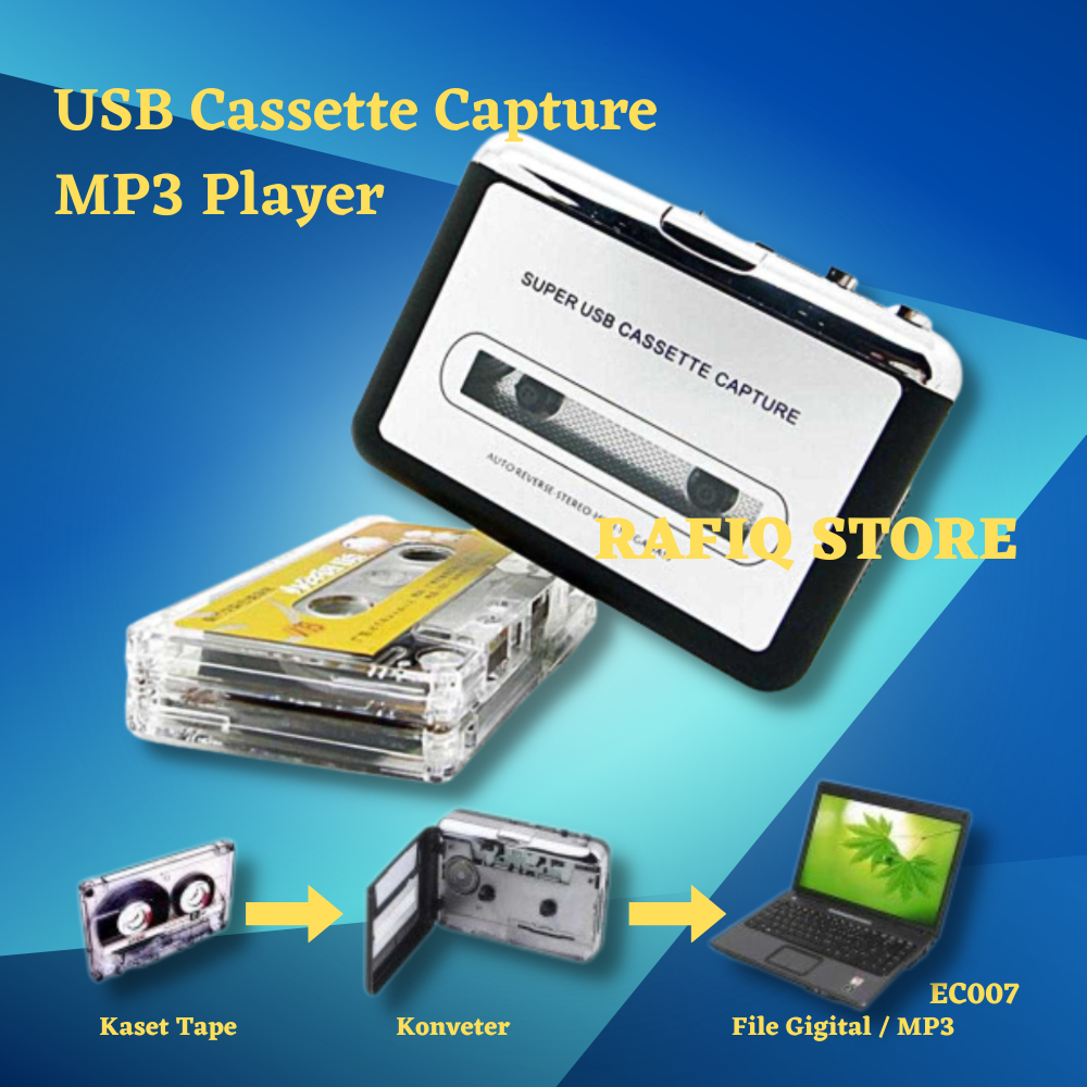 Jual Konverter Kaset Tape USB Cassette Capture MP3 Player - RFEC007 ...