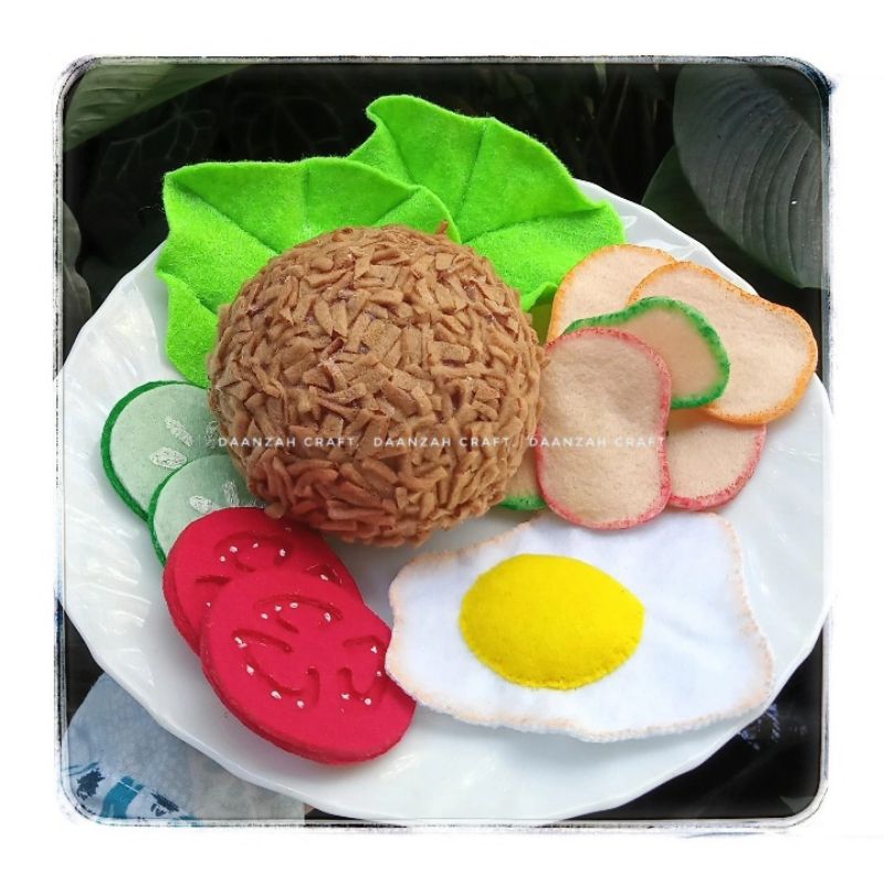 Jual nasi goreng flanel set_mainan edukasi-replika makanan dari kain ...