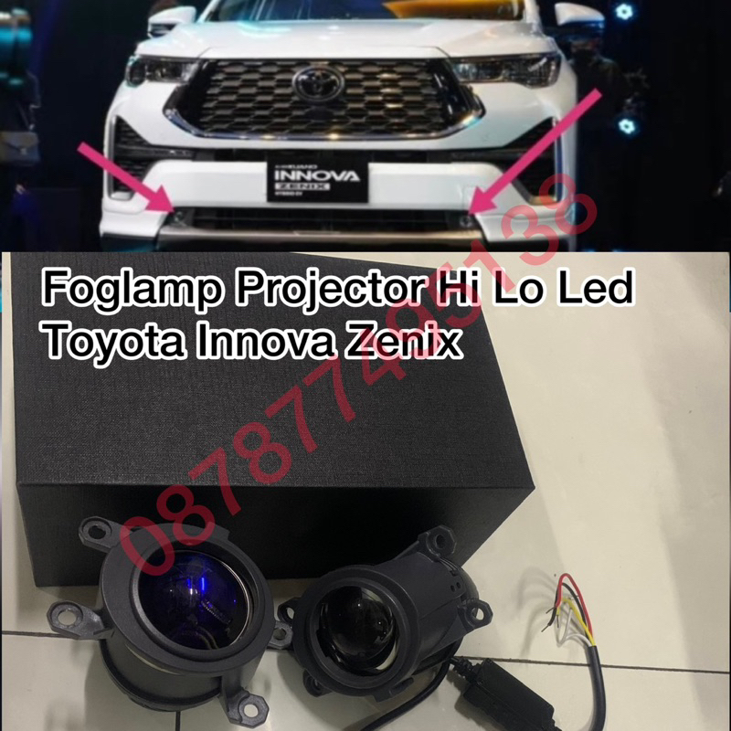 Jual Fog lamp Projector Toyota Innova Zenix Bi Led Hi Lo pnp | Shopee ...