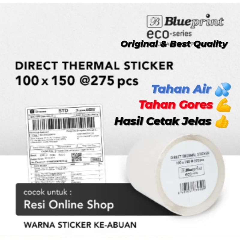 Jual Kertas Stiker Sticker Label Resi Paket Online Shop Barcode Thermal ...