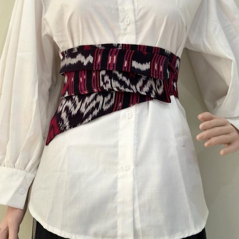 Jual obi belt tenun - obi belt - ikat pinggang tenun - belt wanita/pria ...