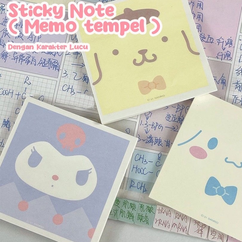 Jual Sticky Notes Sanrio Cute Kuromi Note Memo Sticki Paper Notepad ...