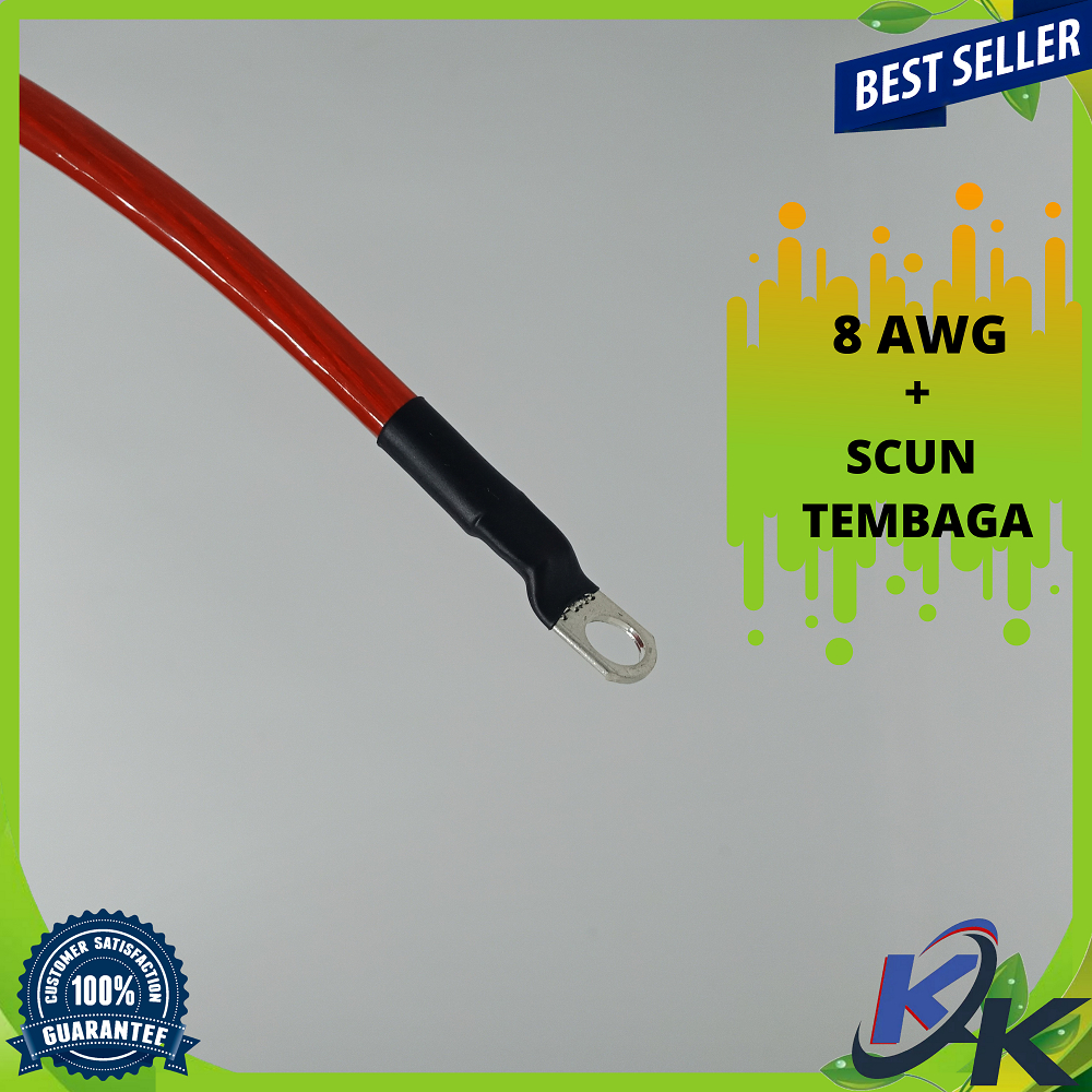 Jual Kabel 8 AWG Plus 2 Skun Kabel Negatif Kabel Massa Kabel Grounding ...
