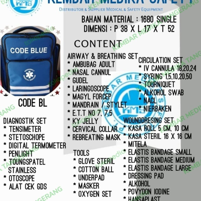 Jual CODE BLUE KIT (SET) | Shopee Indonesia
