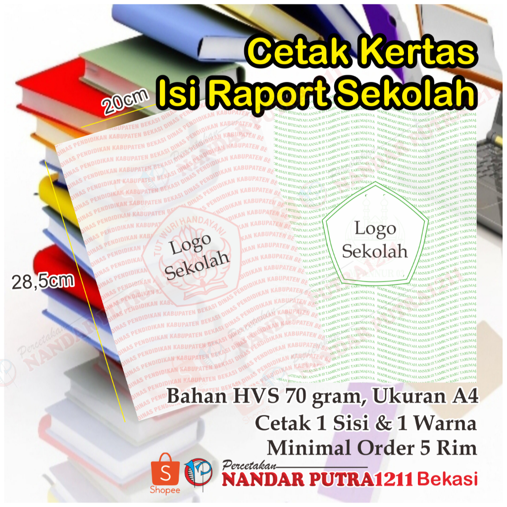 Jual Custom Cetak Kertas Raport K13/Kertas isi Raport Sekolah | Shopee Indonesia