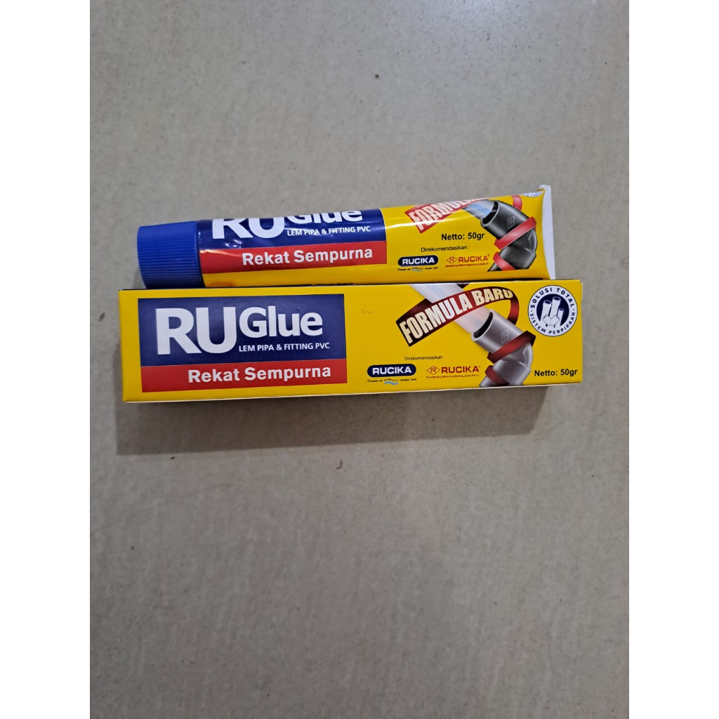 Jual Lem Pipa RUglue 50 gram / Rucika / Lem Fitting PVC | Shopee Indonesia