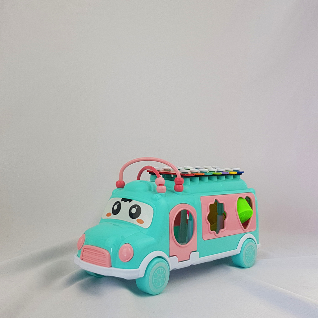Jual Mainan Bus Xylophone Mobil / Mainan 3in1 Musik/ Sorting Bentuk dan ...