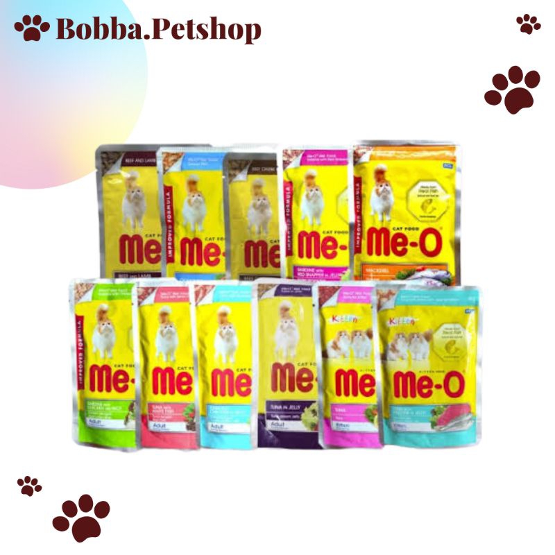 Jual MEO POUCH ADULT/KITTEN KEMASAN 80GRAM MAKANAN WETFOOD BASAH KUCING ...