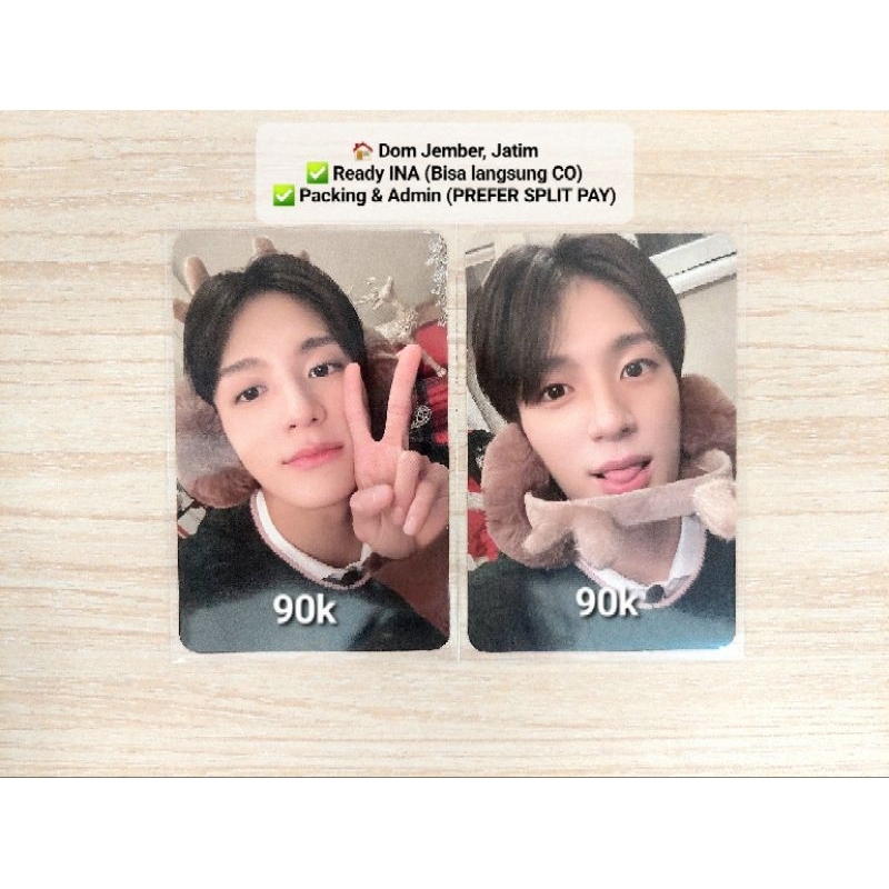 Jual Photocard PC Jeno Pink Christmas Melet, V Sign | Shopee Indonesia