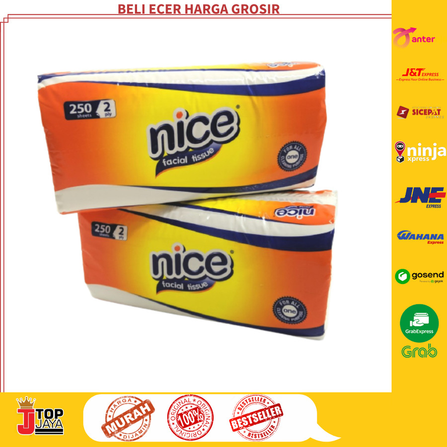 Jual Tisu Nice Facial Tissue 250s / 250 Lembar / 2 Ply | Shopee Indonesia