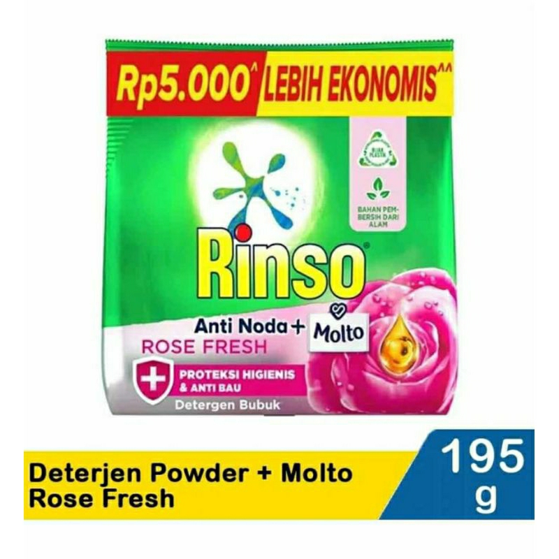 Jual RINSO MOLTO DETERJEN BUBUK 5000 an / RINSO BUBUK DETERJEN PLUS ...