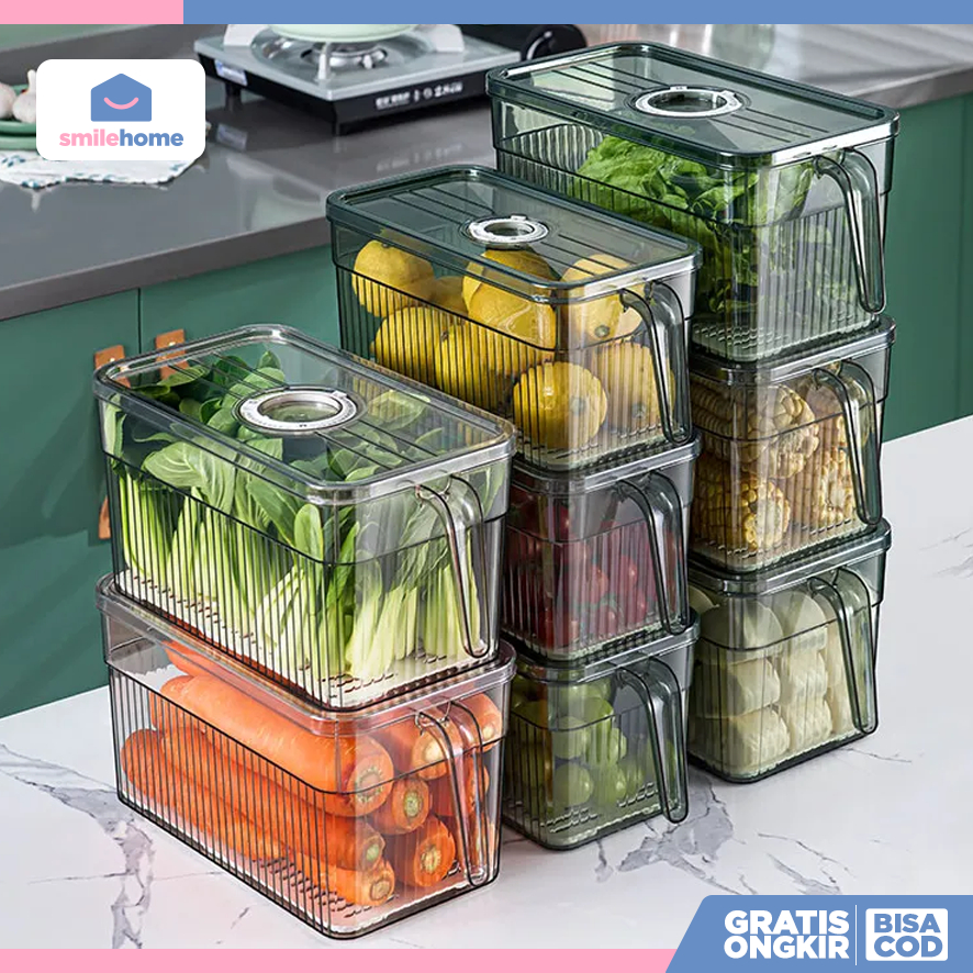 Jual SMILEHOME Tempat Penyimpanan Buah Sayur Akrilik - Food Storage Box ...