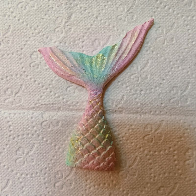 Jual Topper ekor mermaid tail untuk hiasan cake ulang tahun / clay ekor ...
