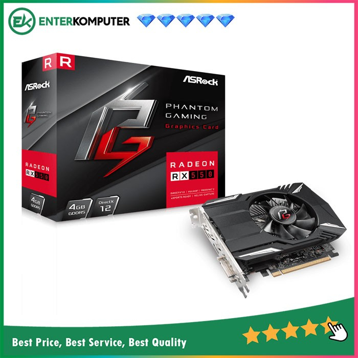 Jual ASRock Radeon RX 550 4GB GDDR5 - Phantom Gaming 4G | Shopee Indonesia