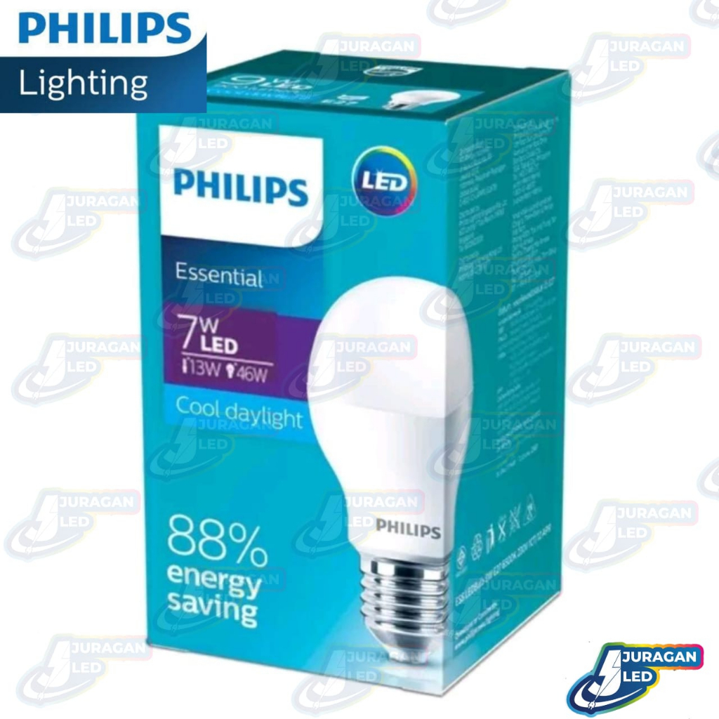 Jual Philips Essential LED Bulb 7W E27 6500K - Cool Day Light | Shopee Indonesia