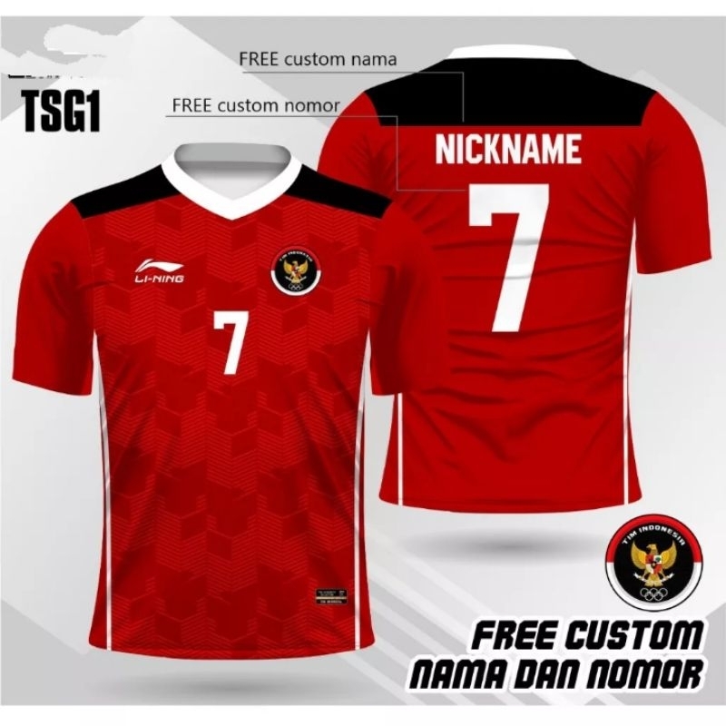 Jual T-Shirt Jersey Timnas Indonesia/Kaos Jersey Timnas Garuda Free ...