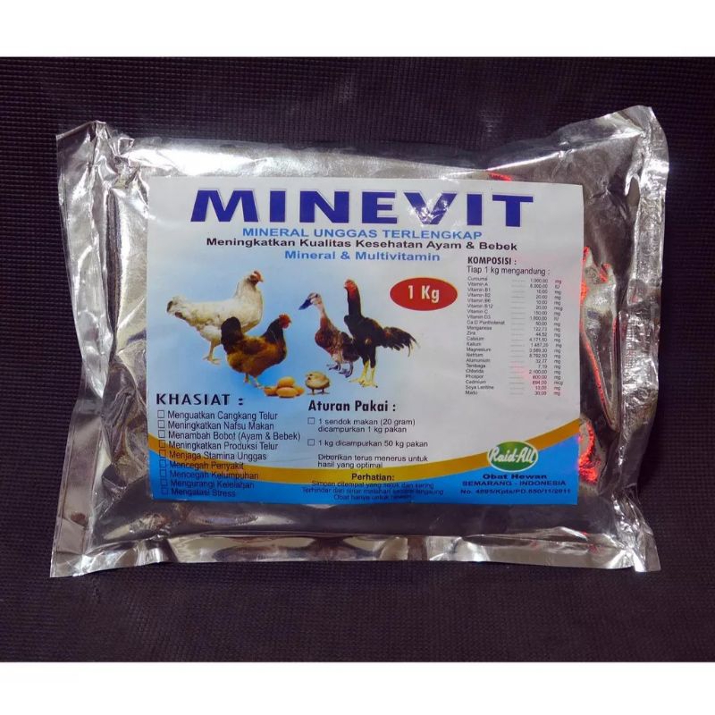 Jual MINEVIT RAID ALL 1KG MINERAL MULTIVITAMIN VITAMIN AYAM BEBEK ...