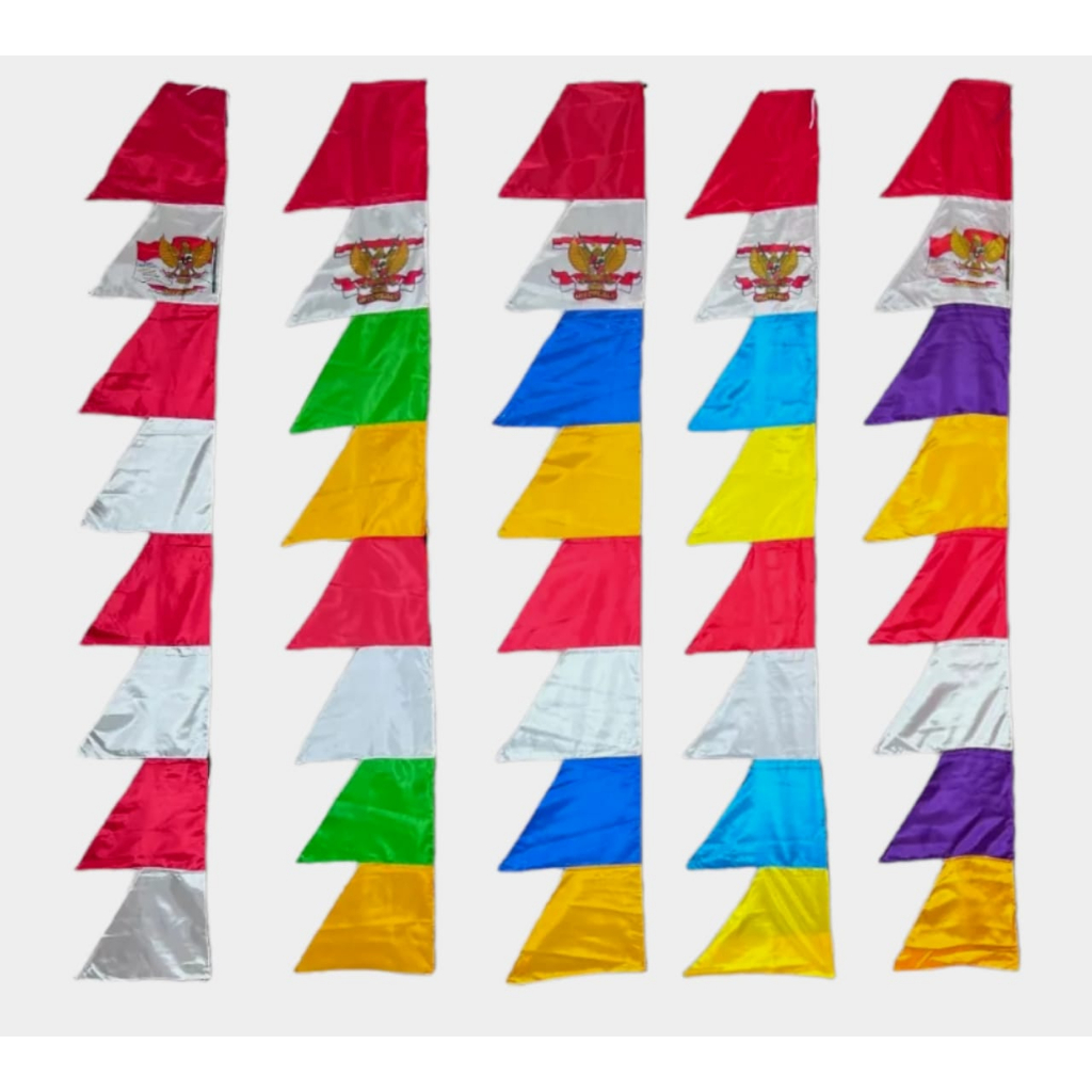 Jual Bendera Umbul Umbul Agustusan / Bendera Panjang Warna Warni Garuda Bendera Merah Putih ...