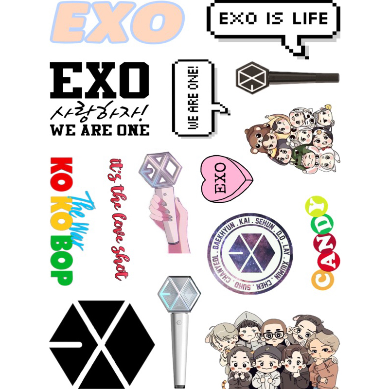 Jual Sticker Kpop ( Sudah Cutting ) BTS SEVENTEEN NCT DREAM TXT ENHYPEN EXO BLACKPINK TREASURE ...