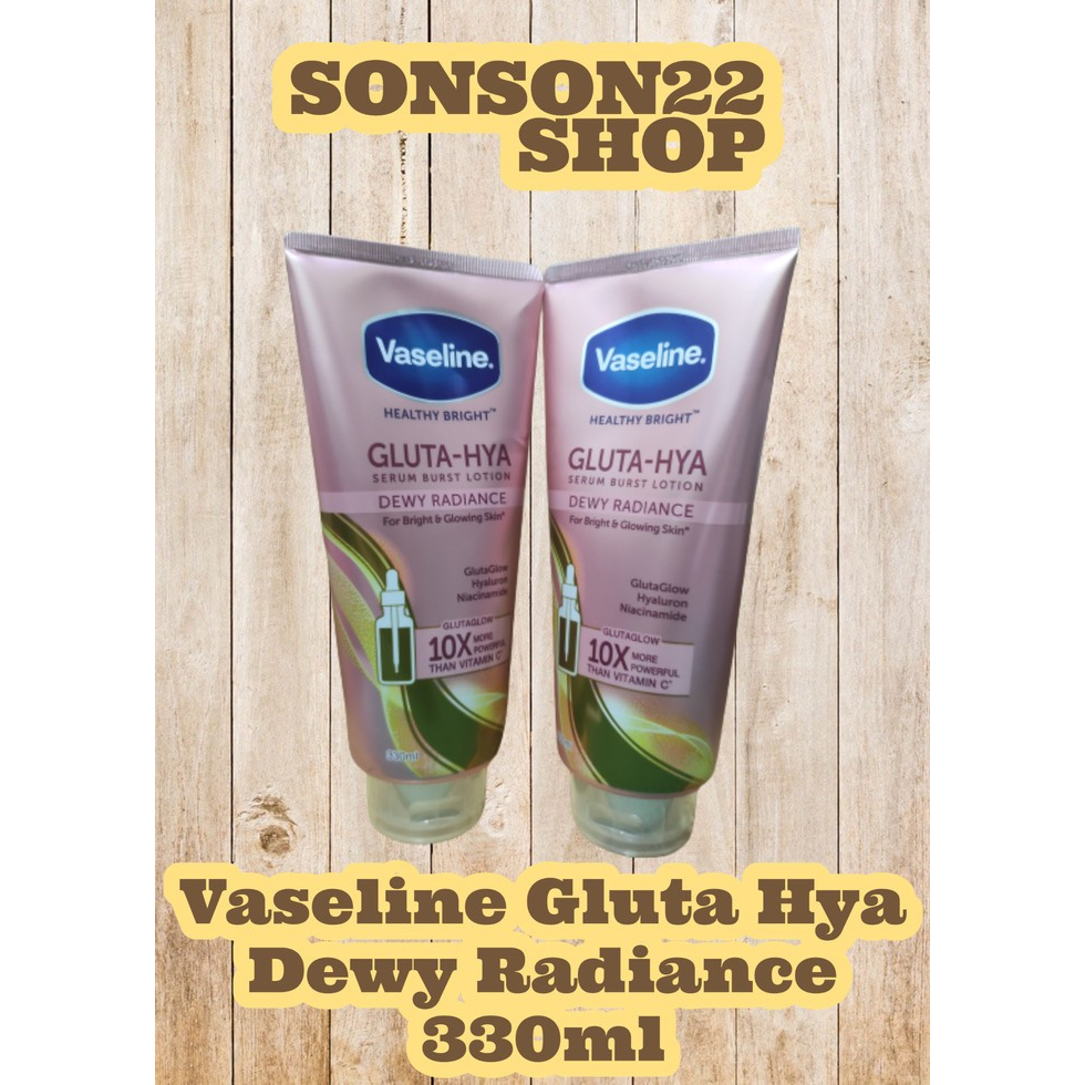 Jual Vaseline Gluta Hya Serum Dewy Radiance Pink 330 ml | Shopee Indonesia