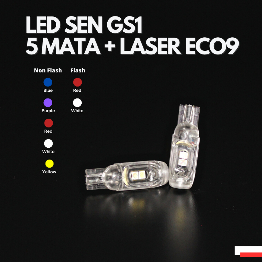Jual Lampu Led Sen Motor GS1 5 mata + Laser (Led sen senja) | Led sen luminos | Sein motor mobil ...