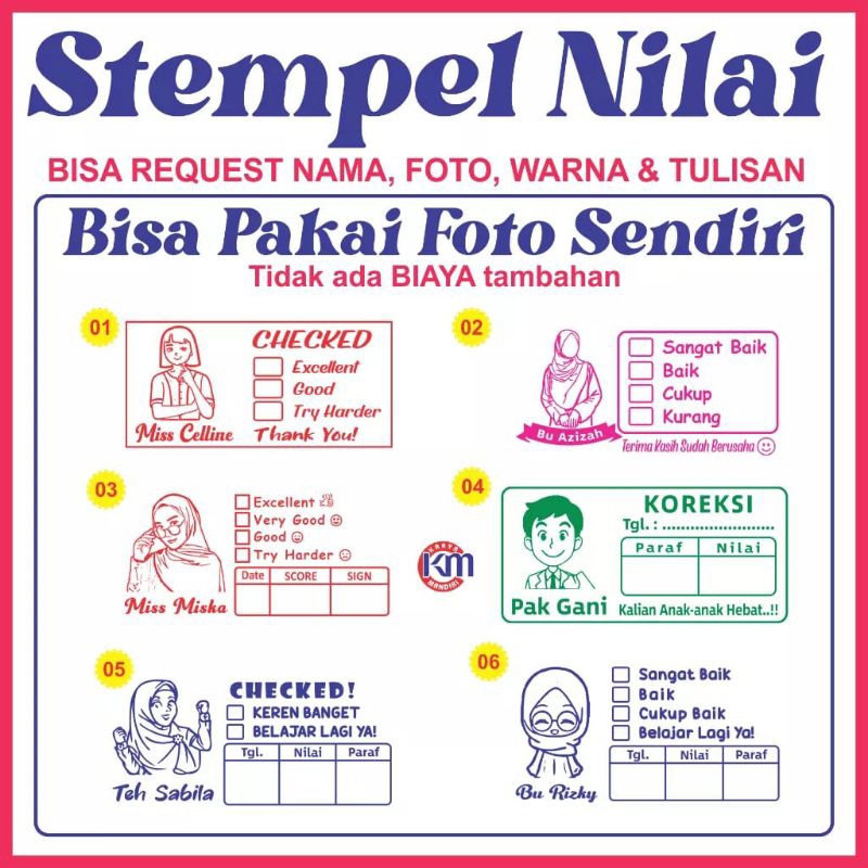 Jual Stempel Nilai Gurustempel Customstempel Guru Sdstempel Guru Smpstempel Smastempel Guru