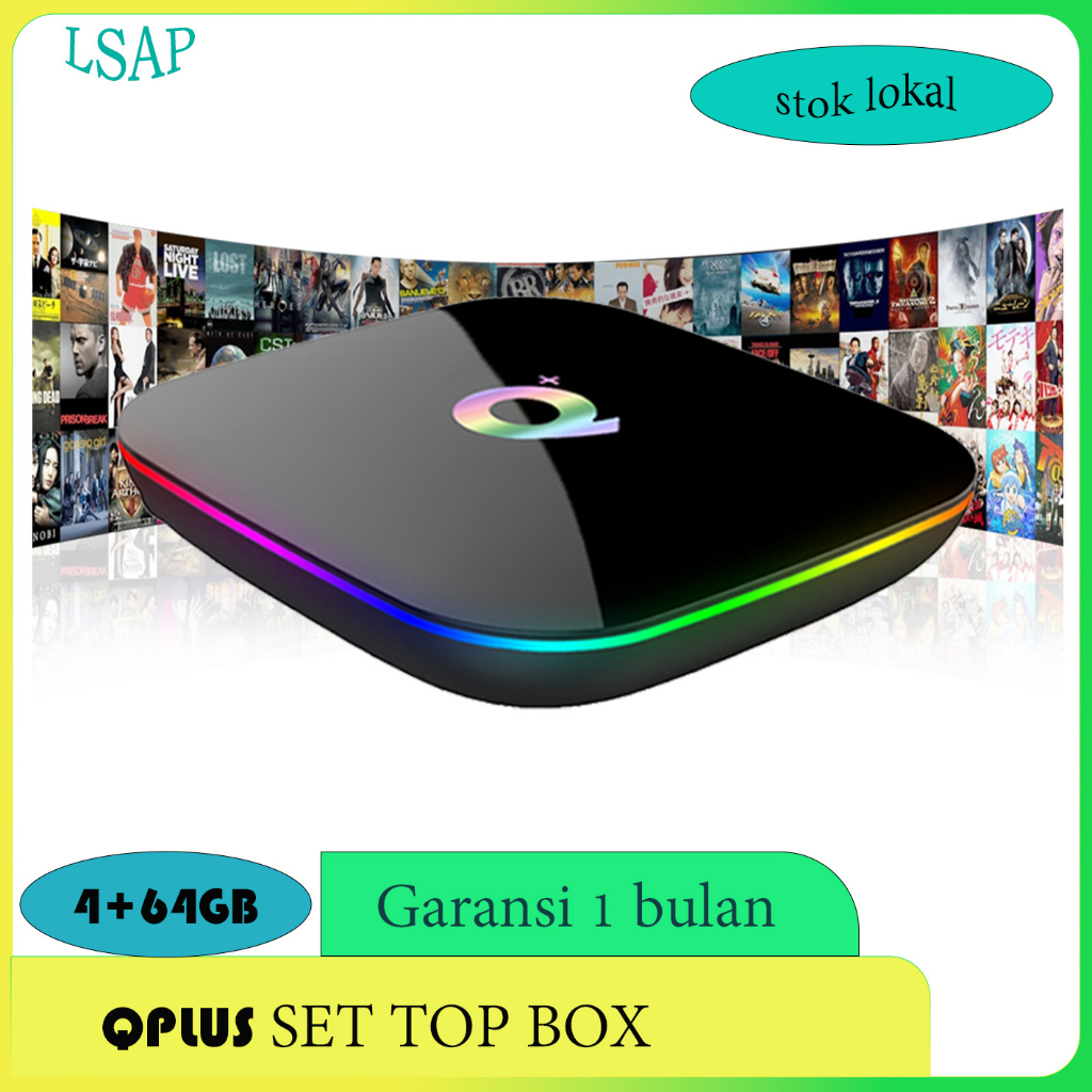 Jual Q PLUS Allwinner H6 Quad Core HD Network Set-Top Box TV box set-top box 4K jaringan pemutar ...