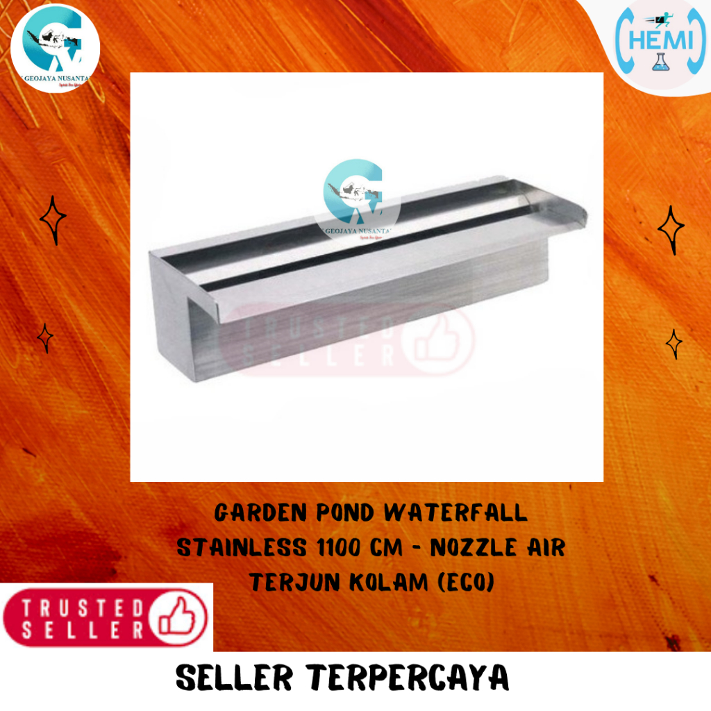 Jual Garden Pond Waterfall Stainless 1100 cm - Nozzle Air Terjun Kolam ...