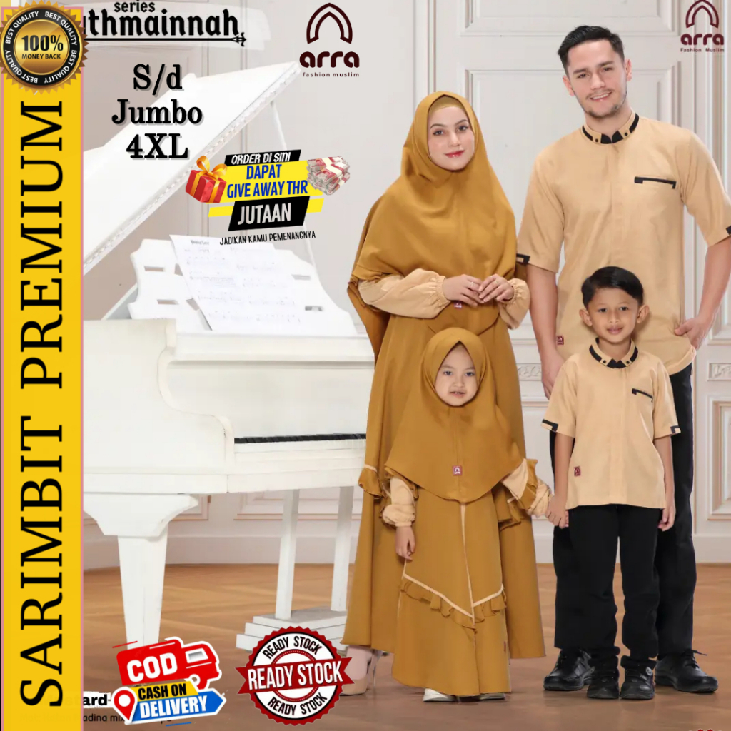 Jual Baju Sarimbit Keluarga 2024 Gamis Koko Couple Ayah Ibu dan Anak ...