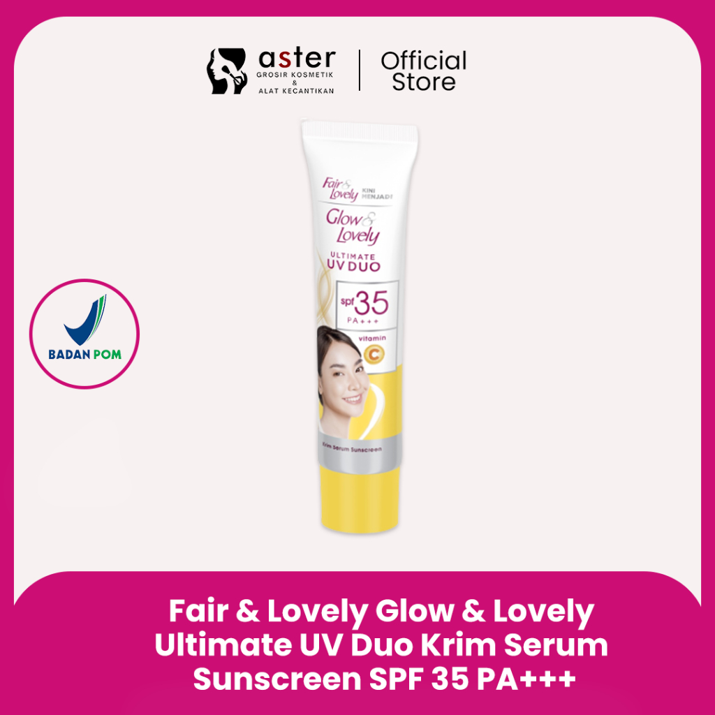 Jual Aster Kosmetik - Fair & Lovely Glow & Lovely Ultimate UV Duo Krim ...