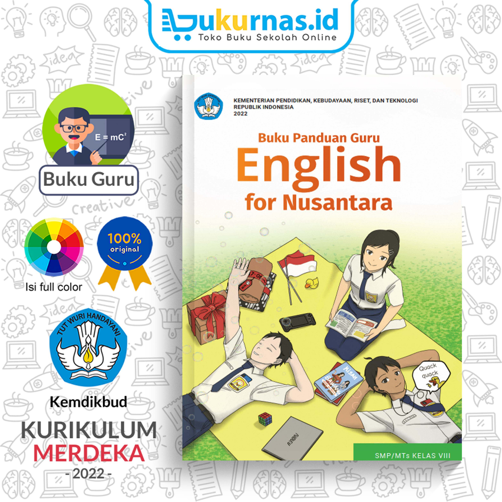 Jual Buku Panduan Guru Bahasa Inggris English For Nusantara SMP/MTS Kelas 8 K-Merdeka Sekolah ...
