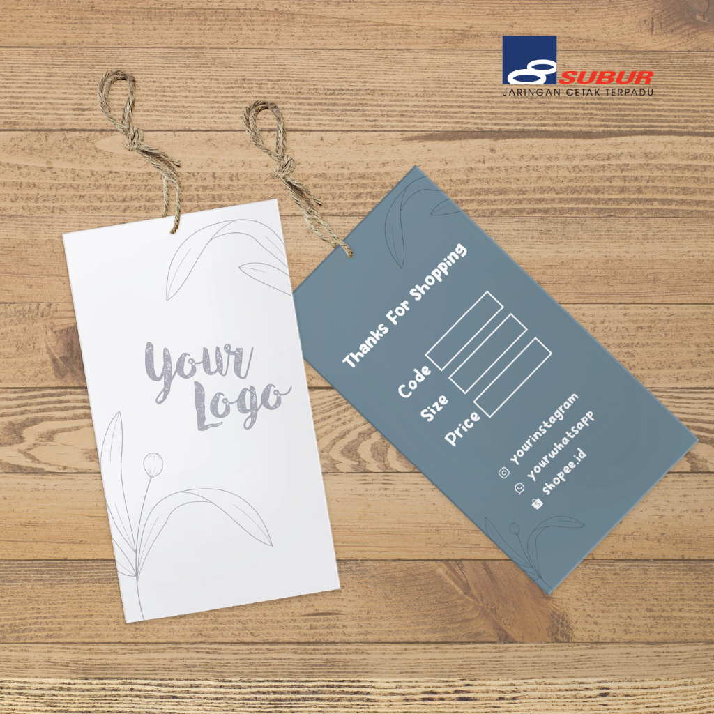 Jual Free Desain Template Hang Tag Baju Label Pakaian Baju Hangtag ...