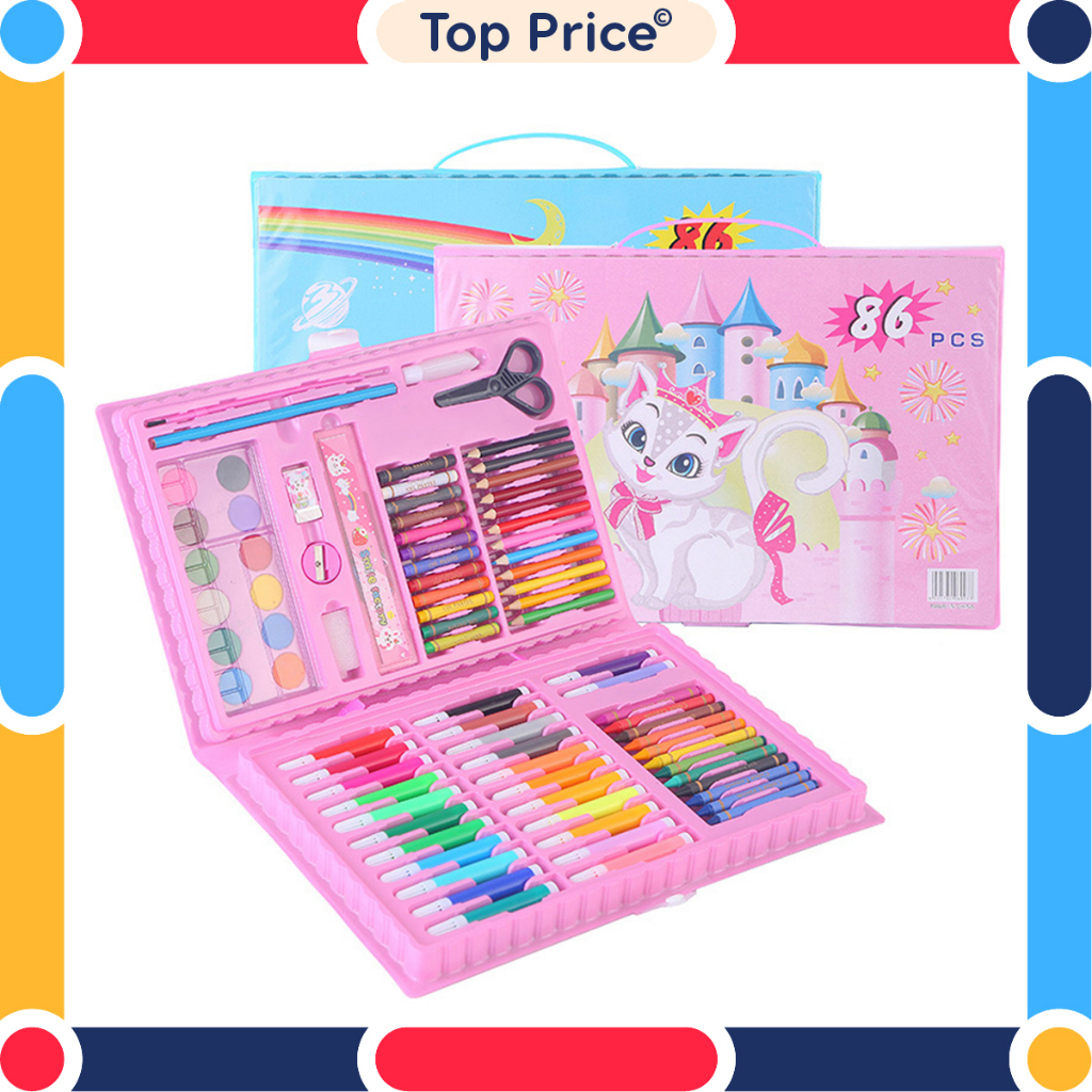 Jual Crayon Set 86 pcs / Krayon Set / Art Set / Perlengkapan Menggambar ...