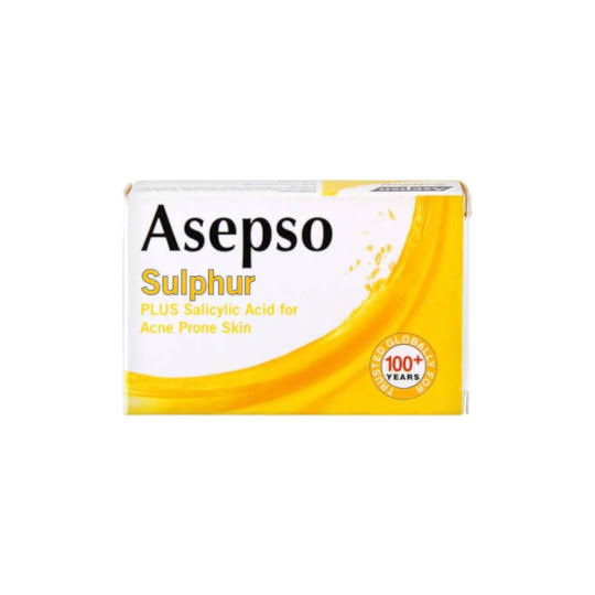 Jual Sabun Asepso Sulphur 80gr/ merupakan sabun antiseptik dengan kandungan ekstrak herbal yang ...