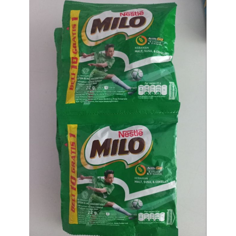 Jual Nestle MILO ActiveGO Renceng (Isi 10 Sachet GRATIS 1 Sachet ...