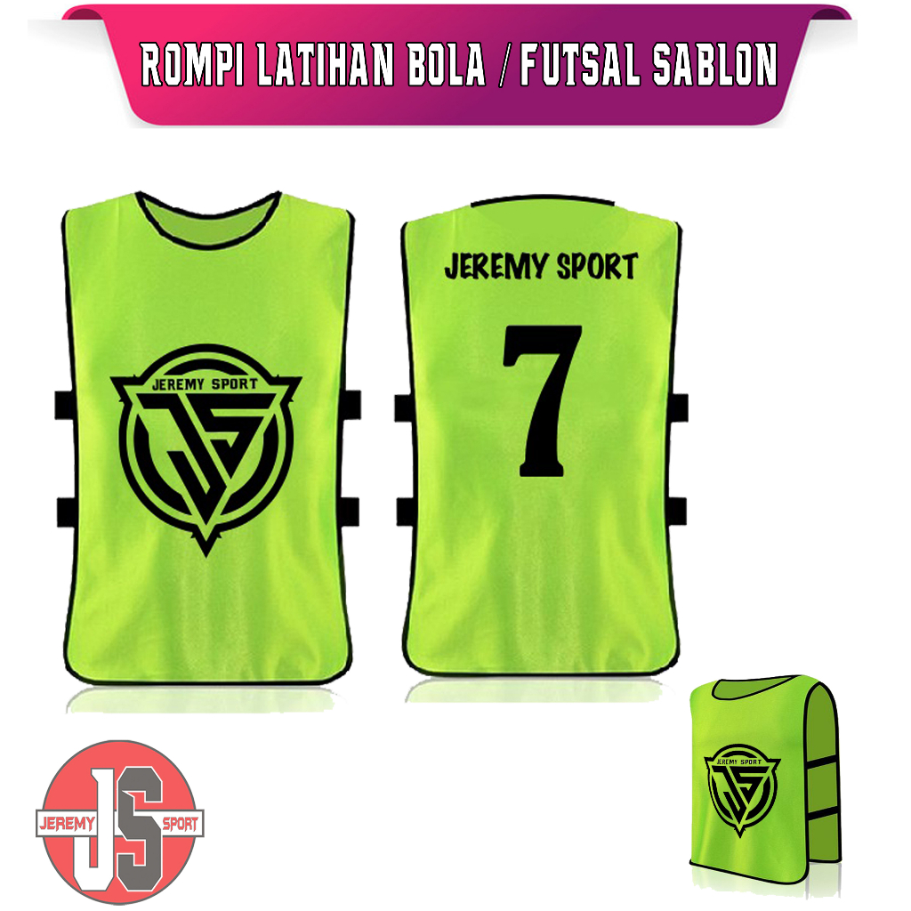 Jual Rompi Bola Karet - Rompi Futsal Karet Plus Sablon 1 Warna | Shopee ...