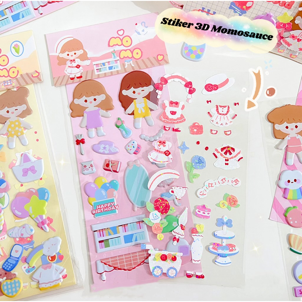 Jual Stiker MOMO 3D Timbul Aesthetic Pakaian DIY Decor Buku Jurnal ...