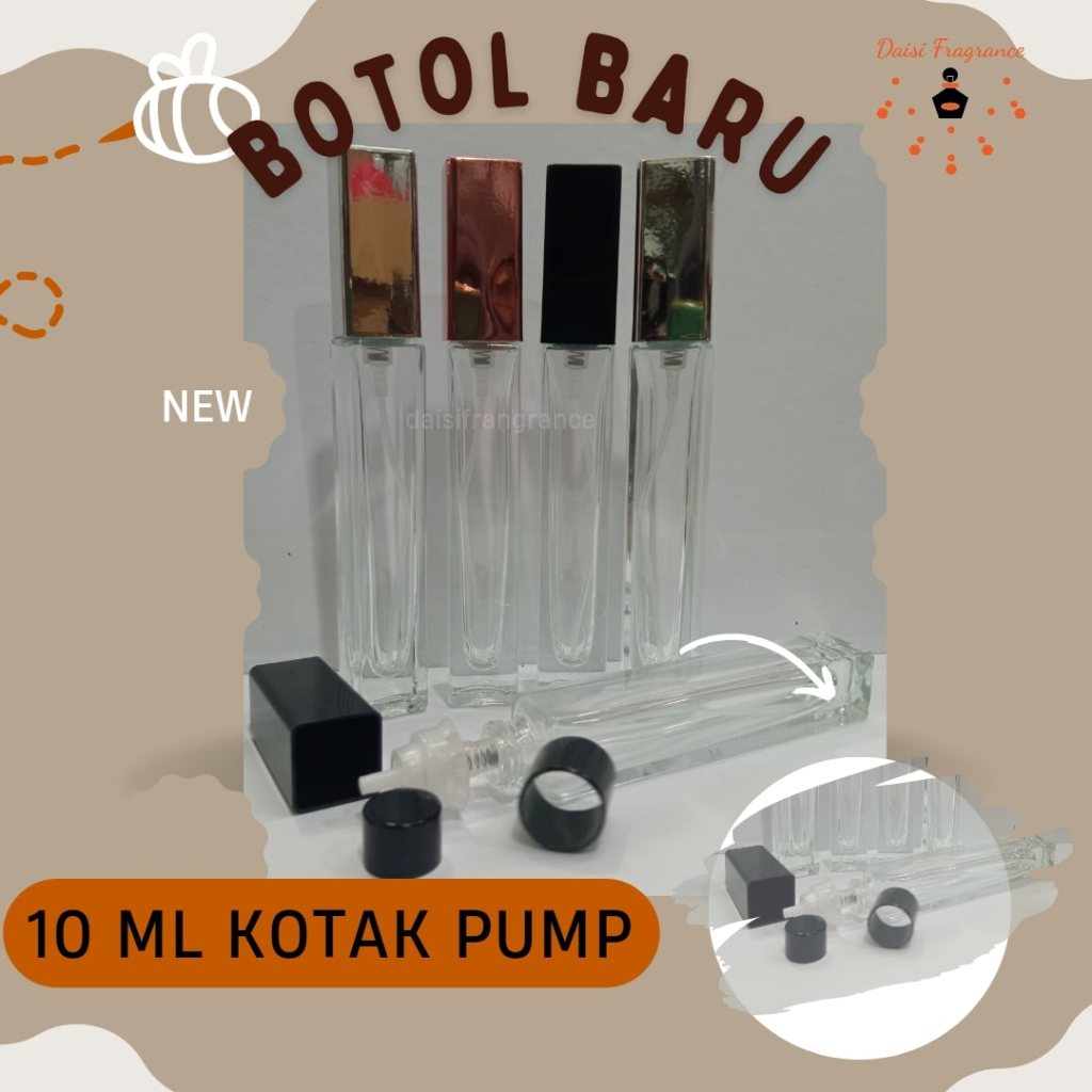 Jual BOTOL PARFUM SPRAY 10 ML KOTAK PUMP SEMI PRES | BOTOL KACA| BOTOL ...