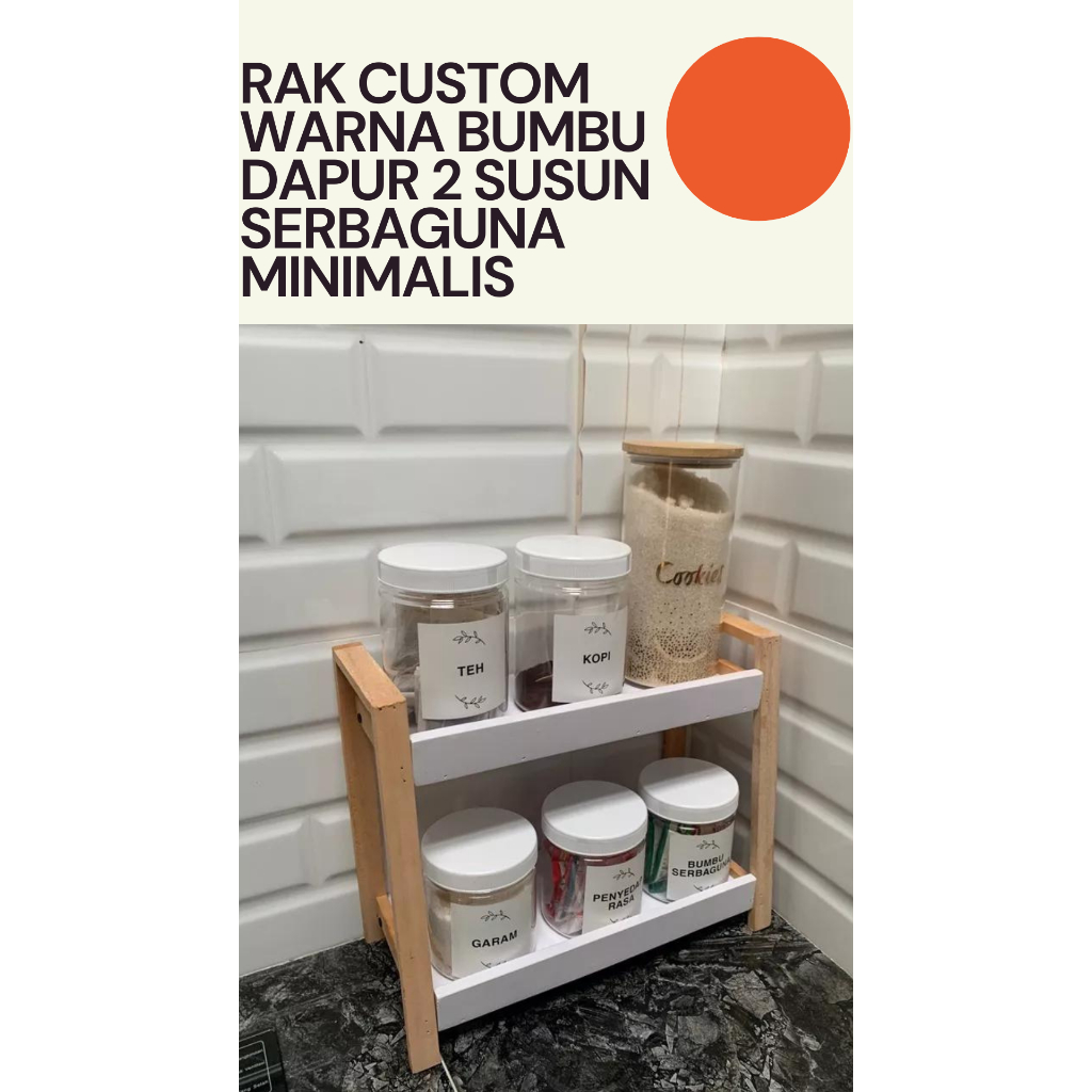 Jual *TERMURAH** Rak custom warna Bumbu Dapur 2 Susun Serbaguna ...