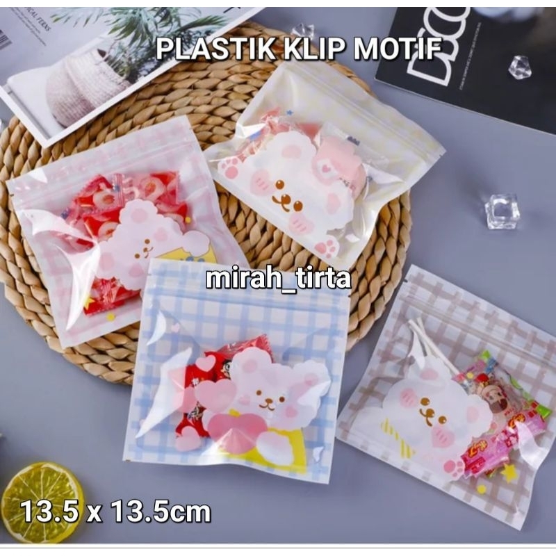 Jual NEW Plastik ziplock motif13.5cm. plastik klip motif .plastik ...