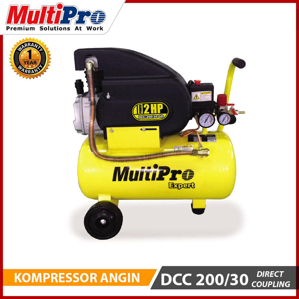 Jual MULTIPRO - KOMPRESSOR ANGIN 2 HP 1000W - DCC - 200/30 - GARANSI ...