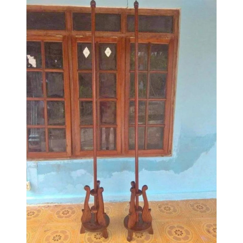 Jual tiang bendera kayu mahoni | Shopee Indonesia