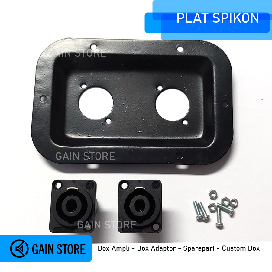 Jual PLAT SPIKON BESI DAN SOCKET SPICON TERMINAL SPEAKER | Shopee Indonesia