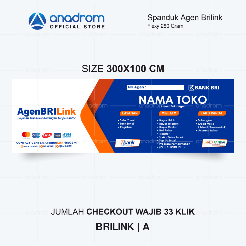 Jual Spanduk Atribut Wajib Agen Brilink | Banner Agen Brilink ...