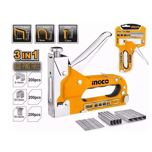 Jual Staple Gun Tembak 3 in 1 Way INGCO HSG1405 Jok Hekter Staples ...