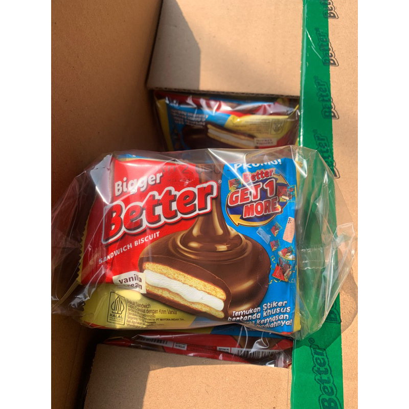 Jual Better Sandwich Coklat Kemasan Lebih Besar 1 pak isi 10 sachet x ...