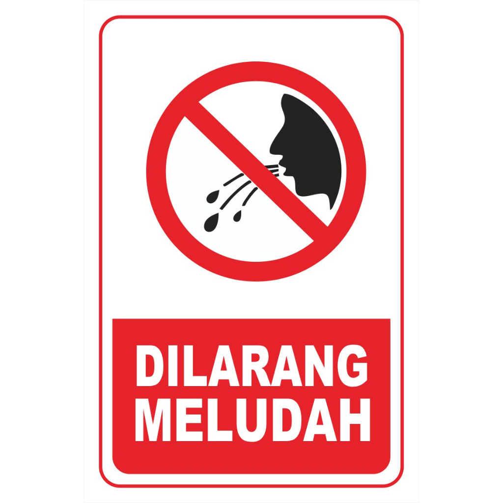 Jual 066 - STIKER DILARANG MELUDAH - 20 x 30 CM - VYNIL - TERBAIK ...
